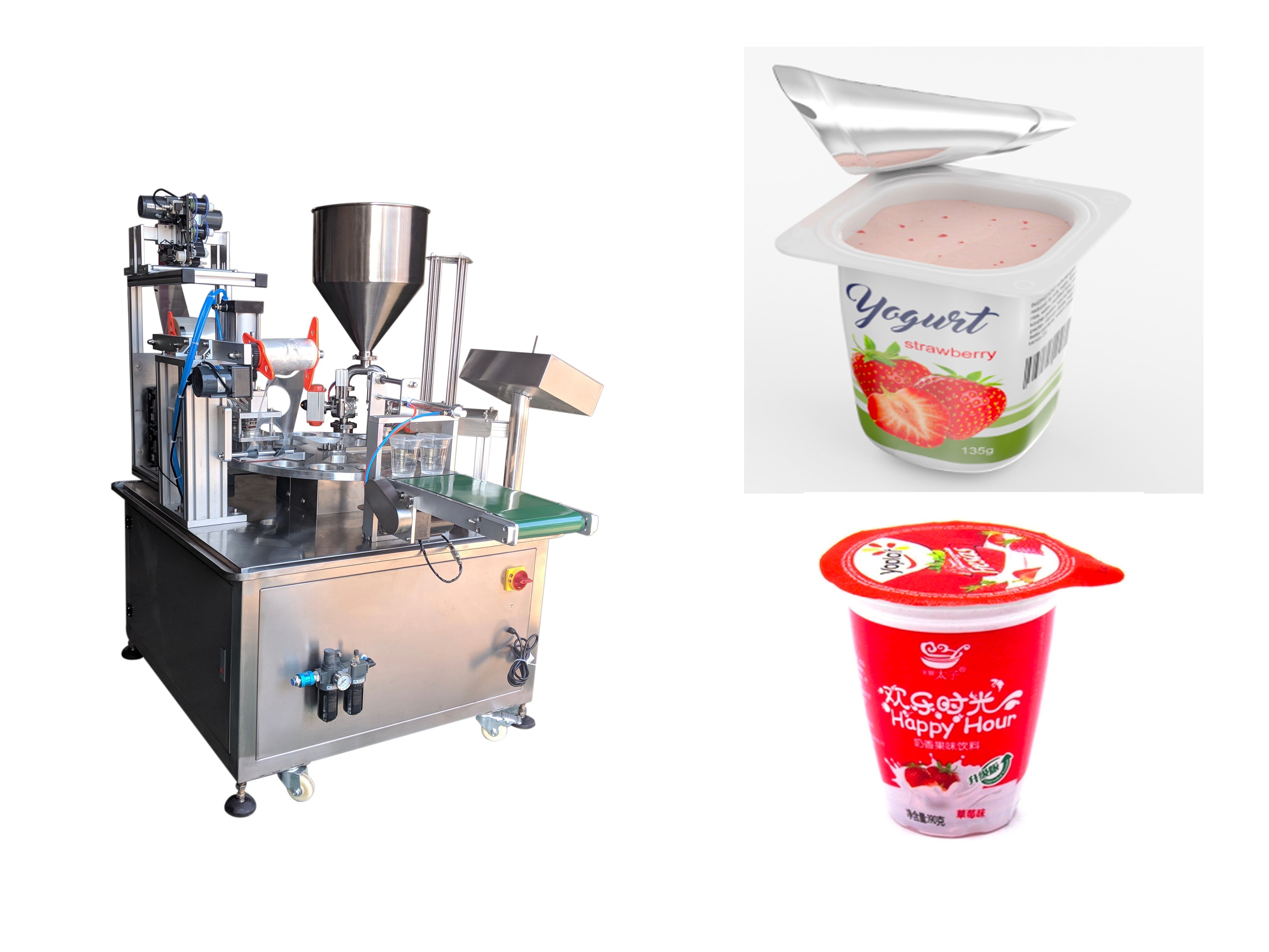 Full-Automatic Yogurt Cup Filling and Sealing Machine – CECLE Machine