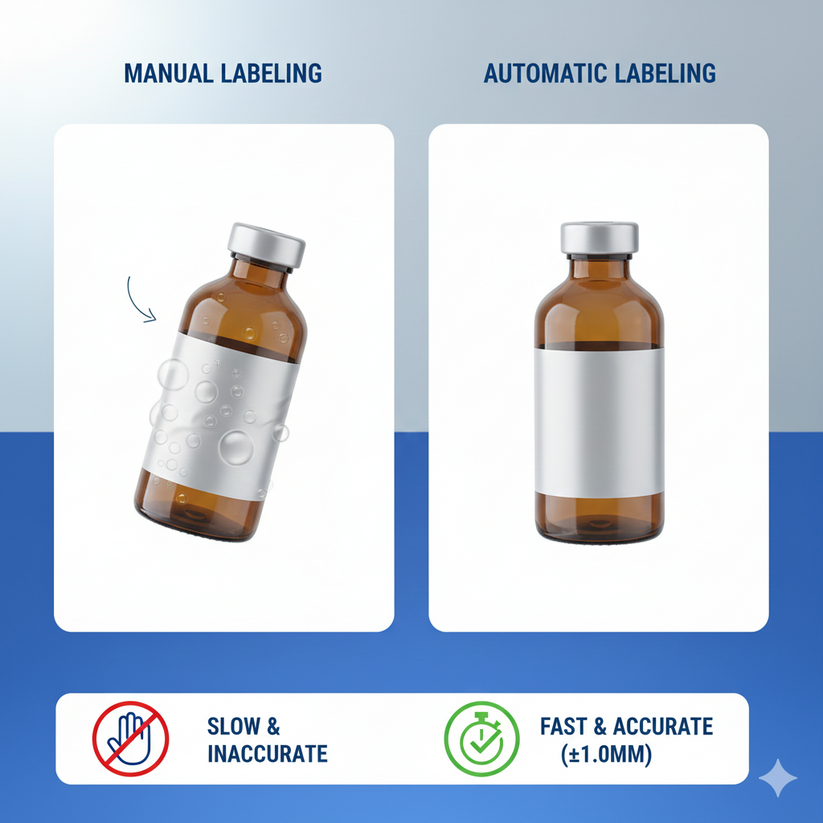 Bottle labeler, desktop automatic round bottle labeling machine for ...